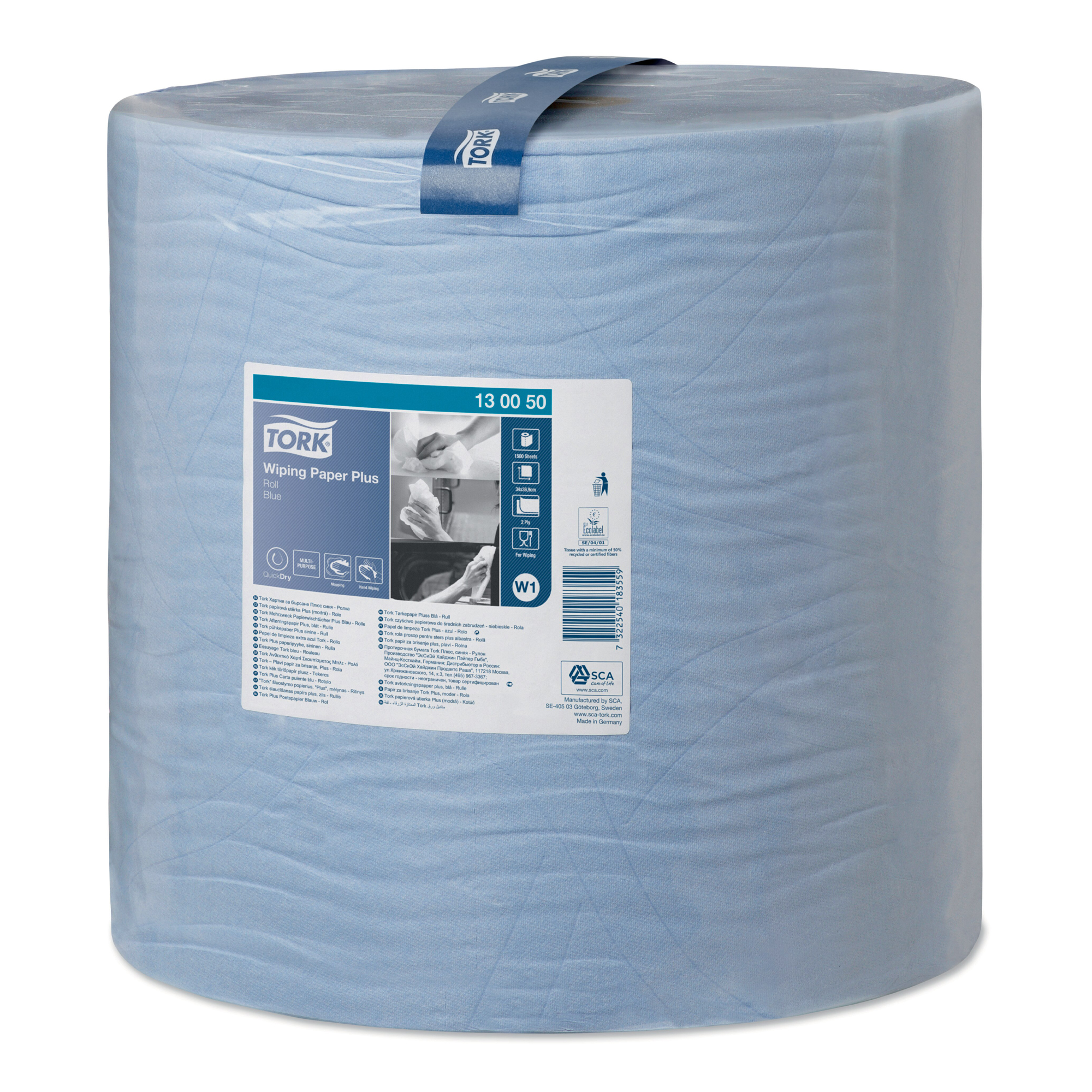 Tork 130050 Starke Mehrzweck-Papierwischtücher W1, 2-lagig, 510 m