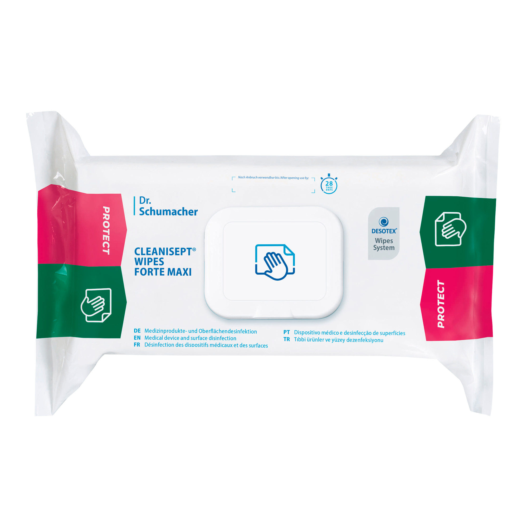 Dr. Schumacher Cleanisept Wipes Maxi Forte alkoholfreie Tücher