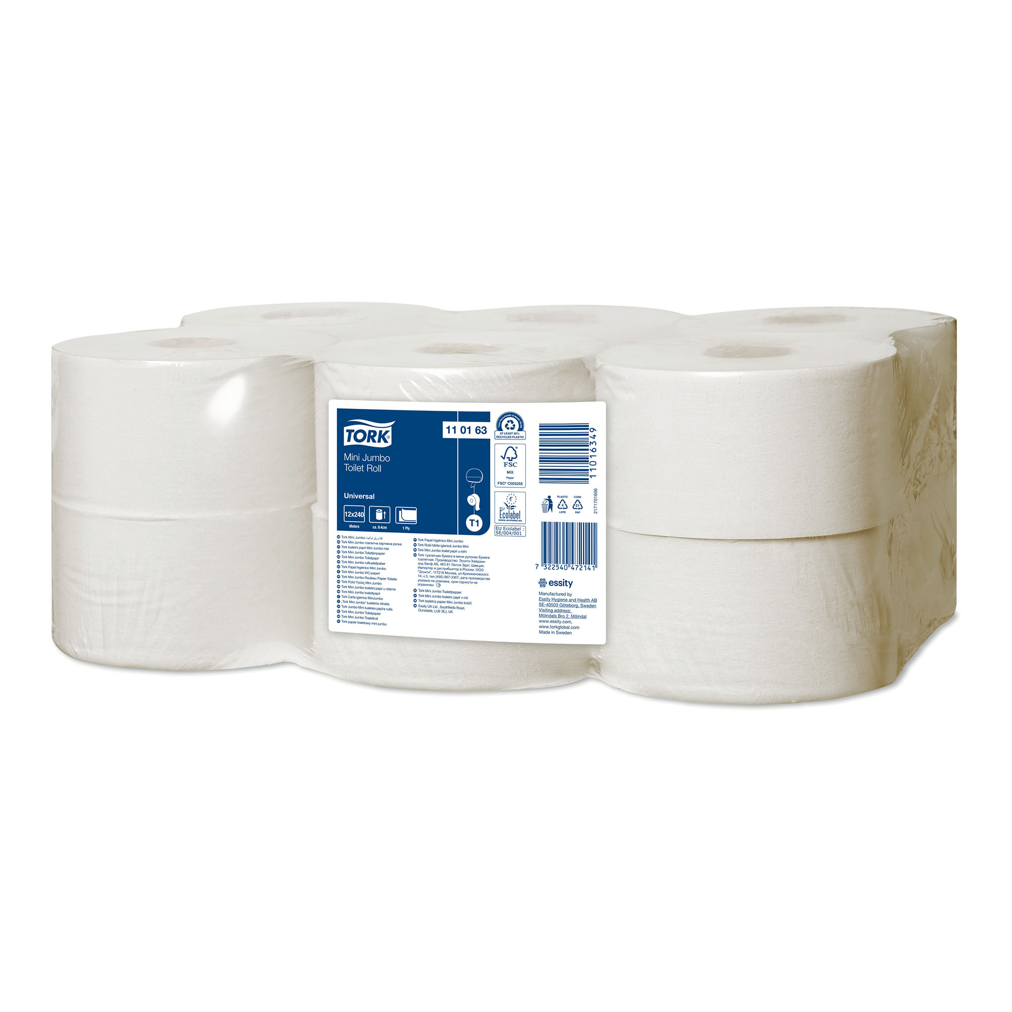 Tork 110163 Universal Mini Jumbo Toilettenpapier T2 1-lg 240 m