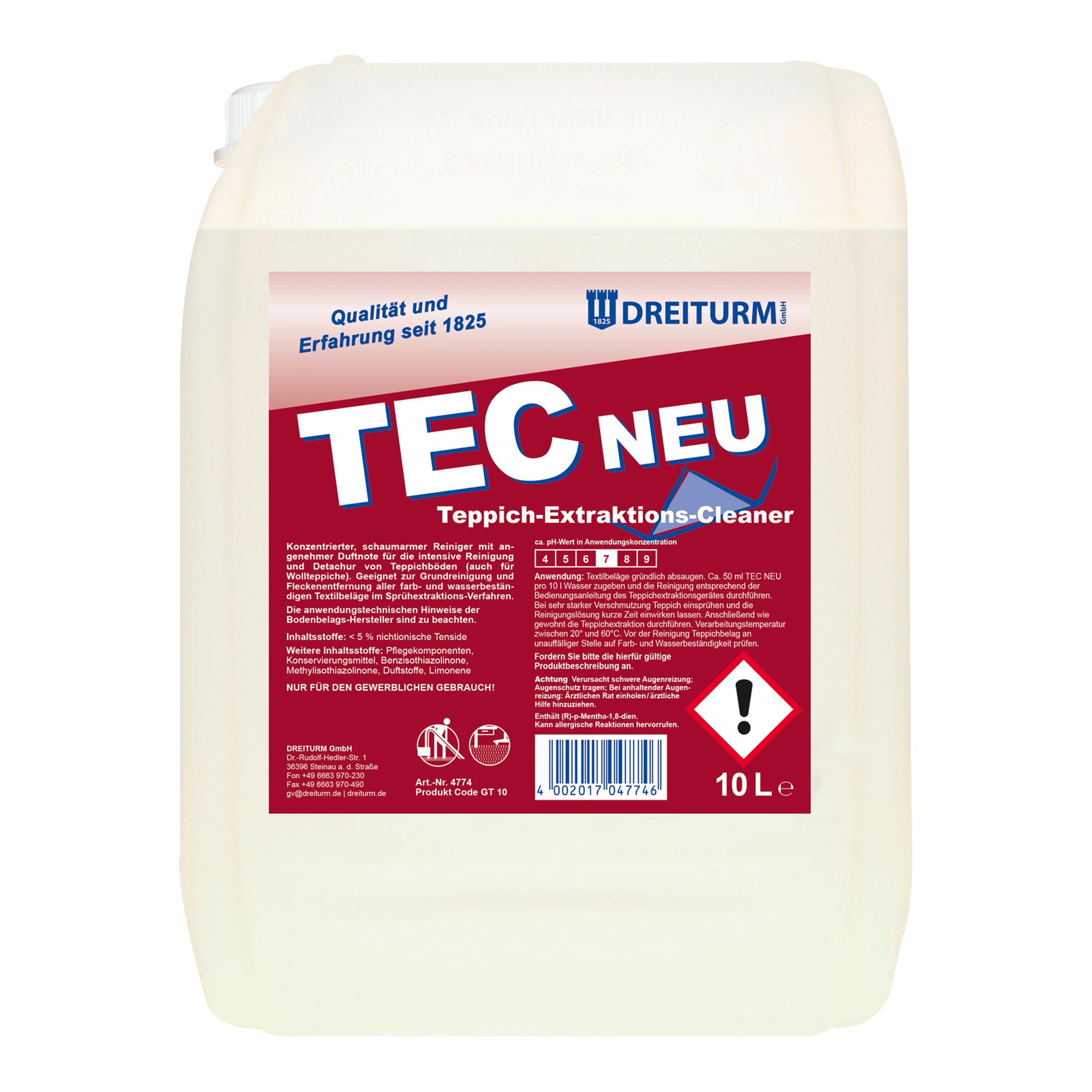 Dreiturm TEC NEU Teppich-Extraktions-Cleaner Teppichreiniger