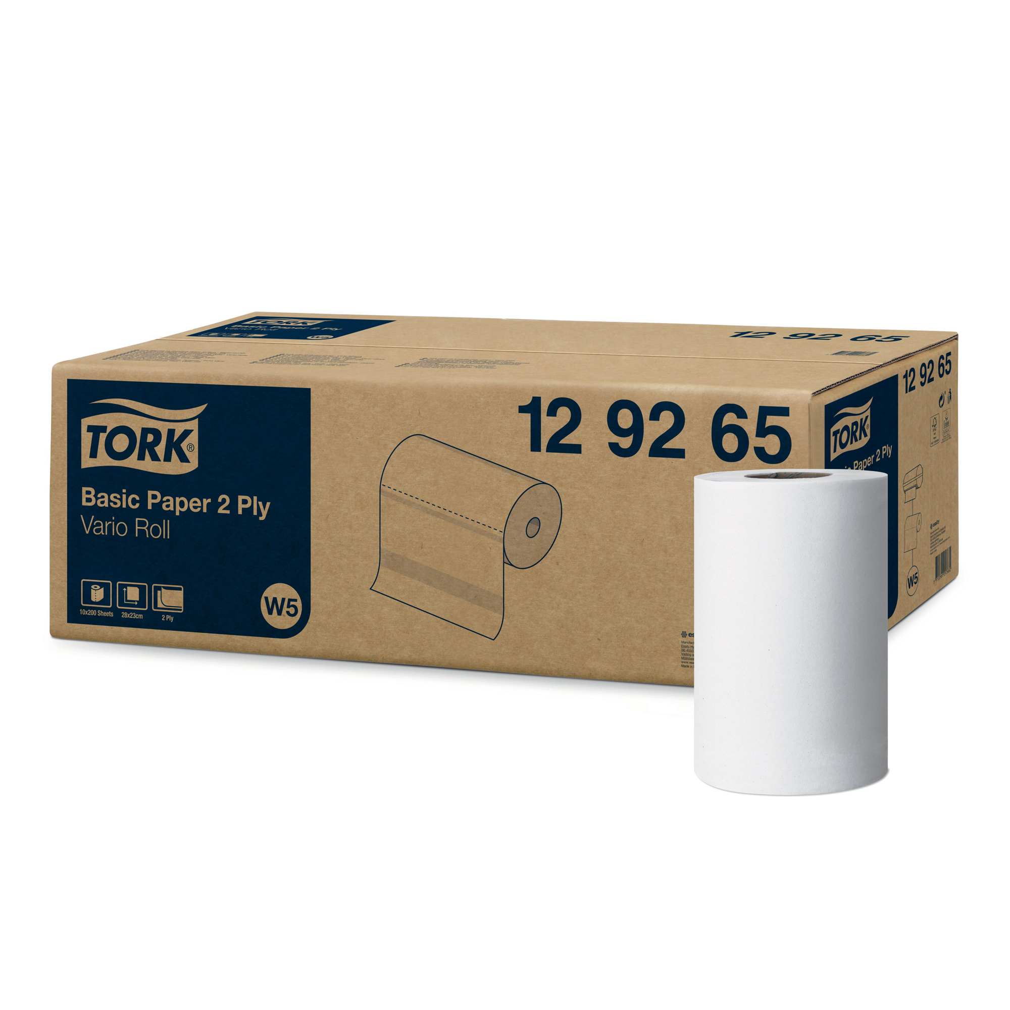 Tork 129265 Standard-Papierwischtücher W5, 2-lagig