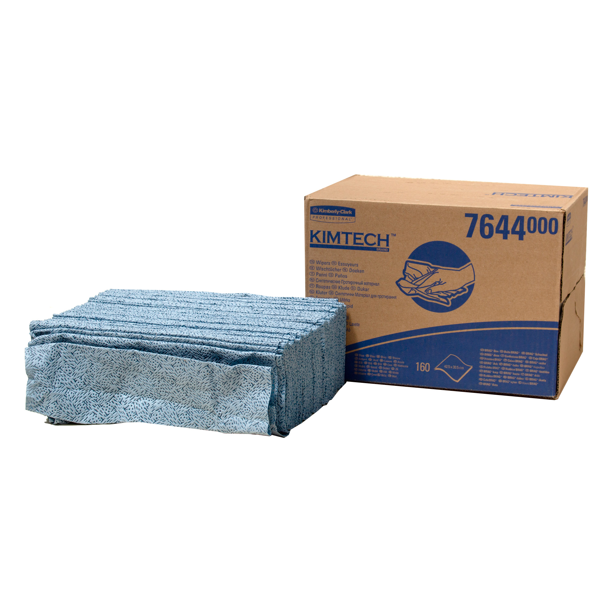Kimtech 7644 Prozesswischtücher 1 BRAG Box, 160 Tuch, blau