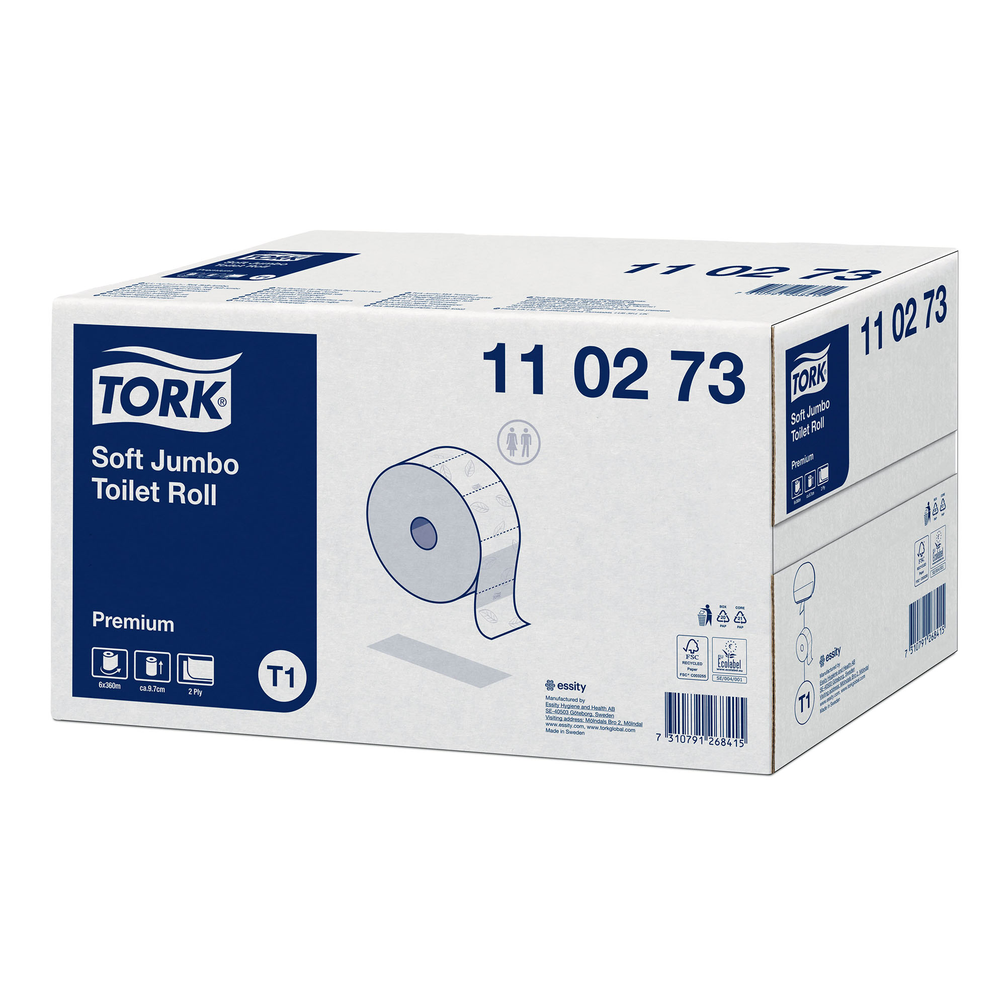 Tork 110273 Premium Toilettenpapier weich Midi Jumbo T1 360 m
