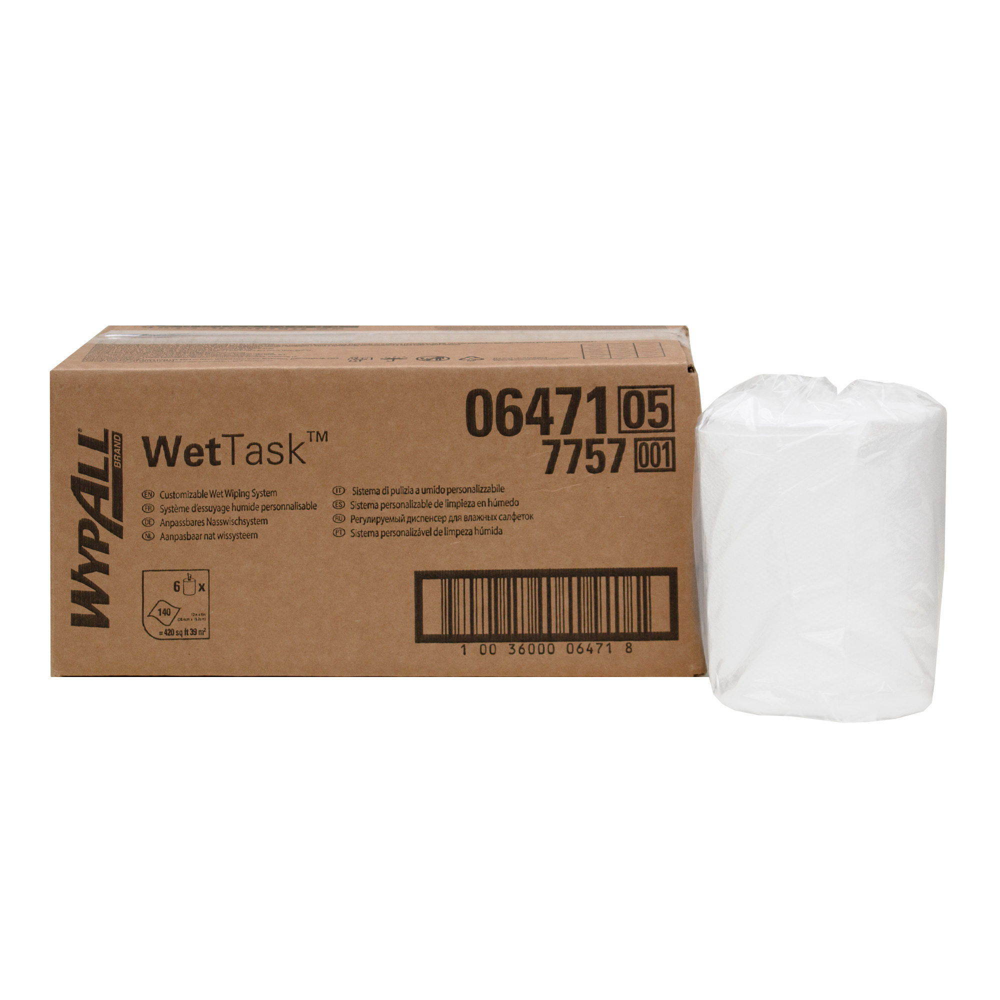 WypAll Wettask Industrie-Reinigungstücher für Lösungsmittel 7757