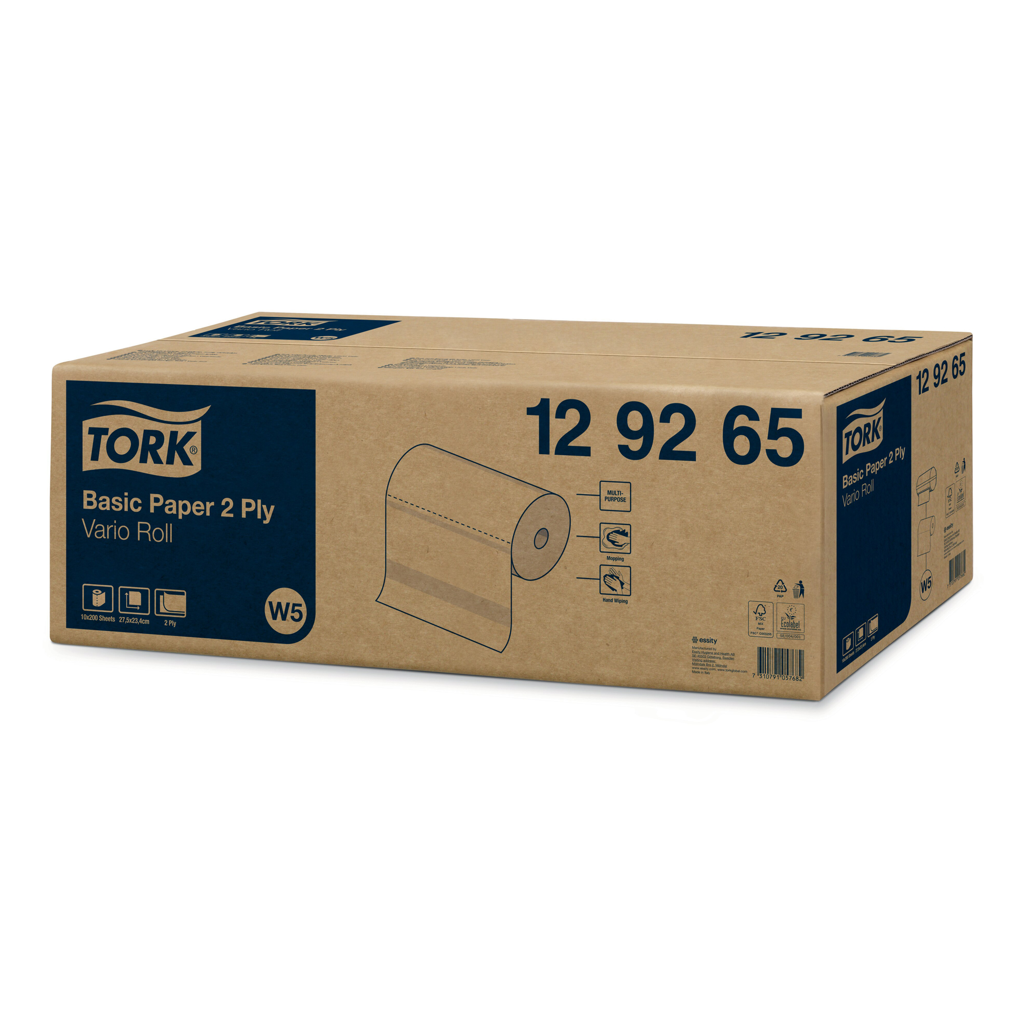 Tork 129265 Standard-Papierwischtücher W5, 2-lagig