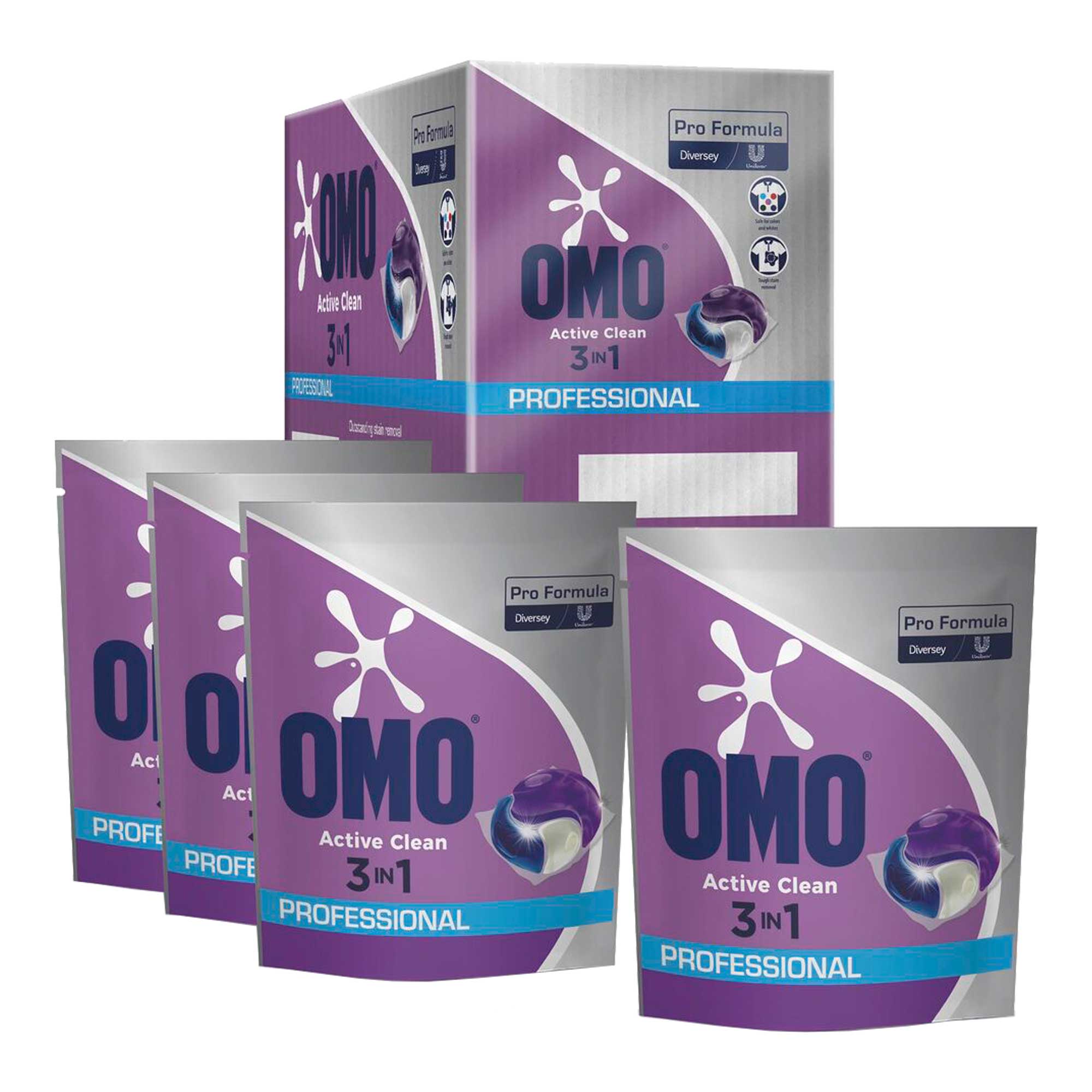 Omo Professional Active Clean 3in1 Kapseln Vollwaschmittel