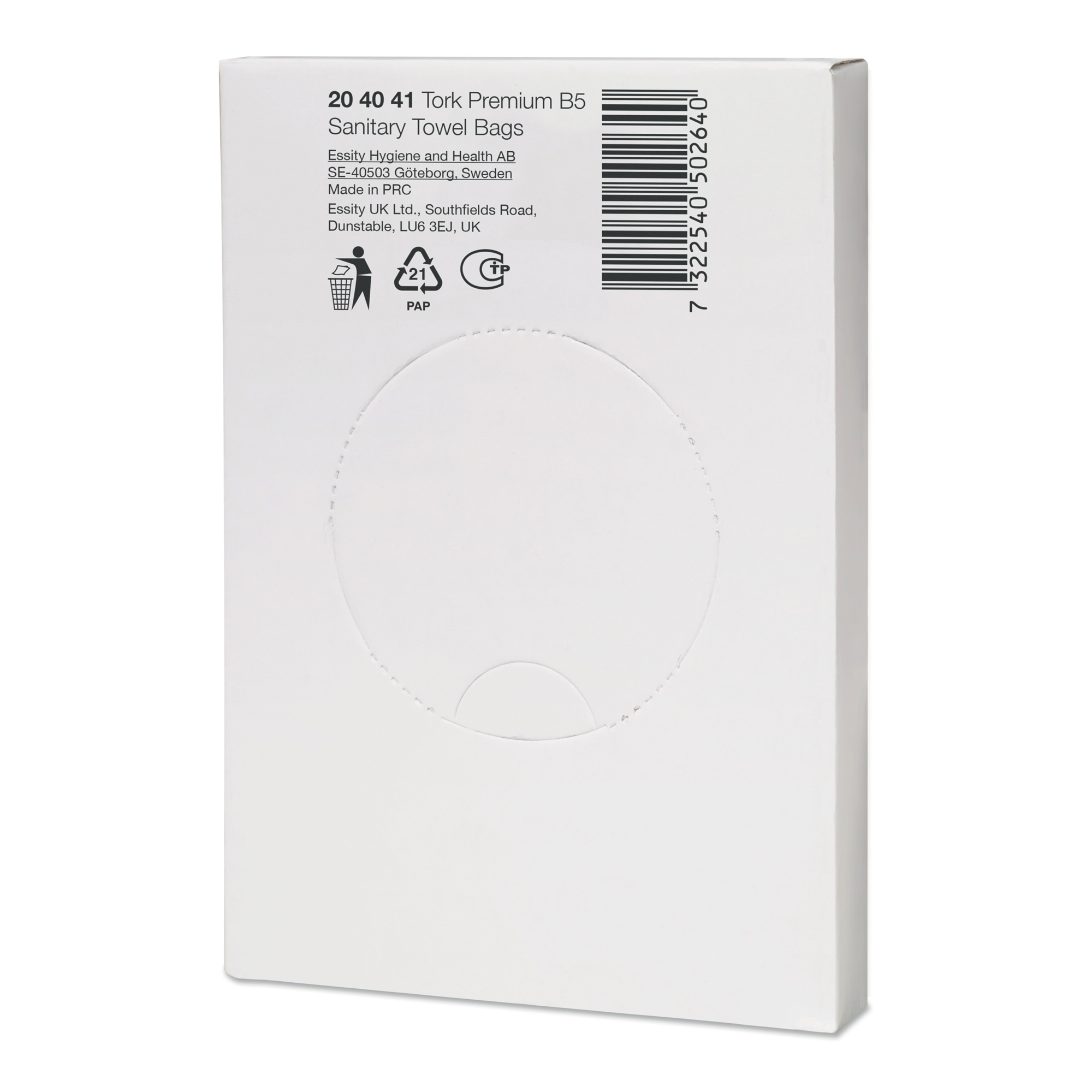 Tork 204041 Hygienebeutel weiß B5