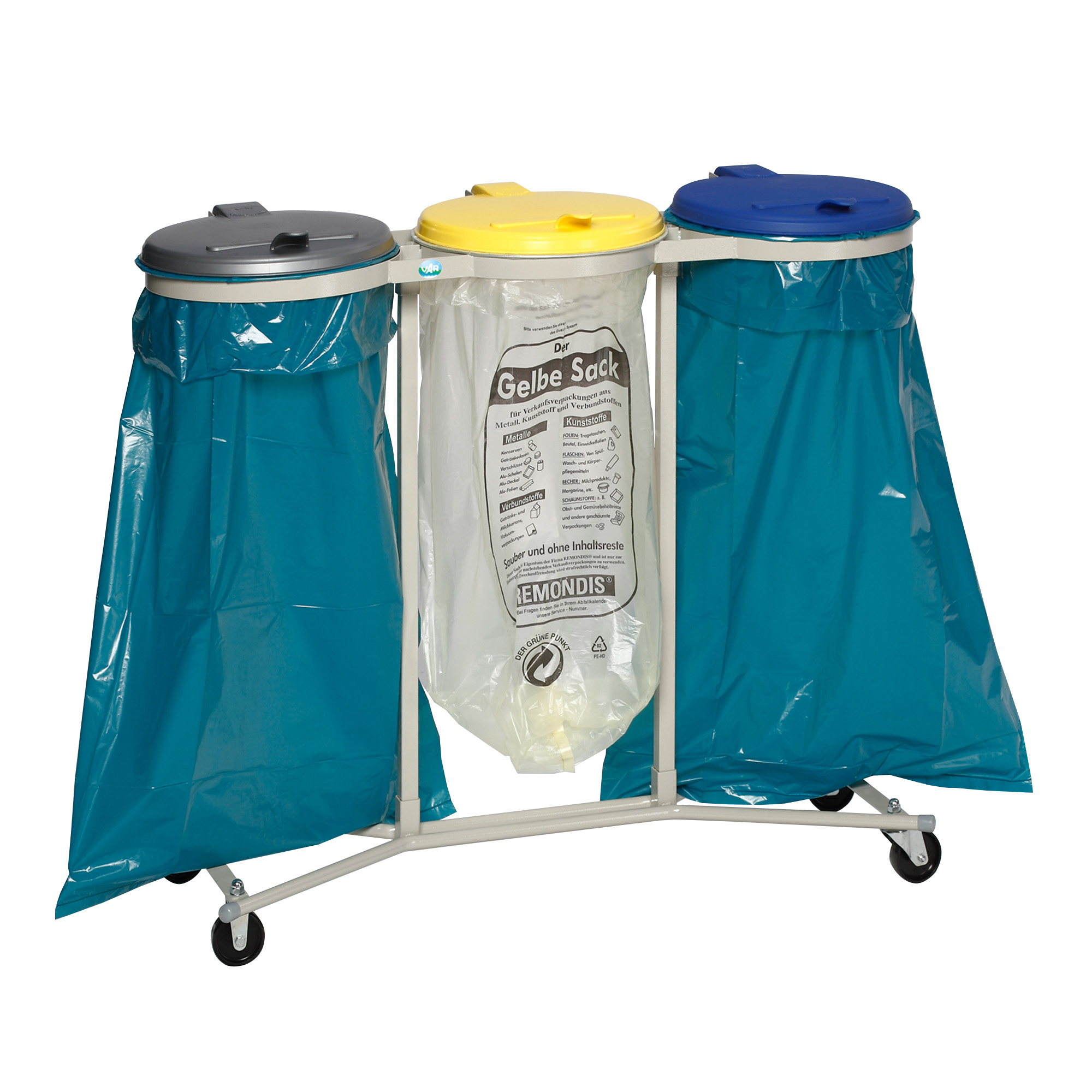VAR Abfallsammler WS120 3 fach Fahrbar 3x120 Liter VAR Abfallsammler WS120 3 fach Fahrbar 3x120 Liter
