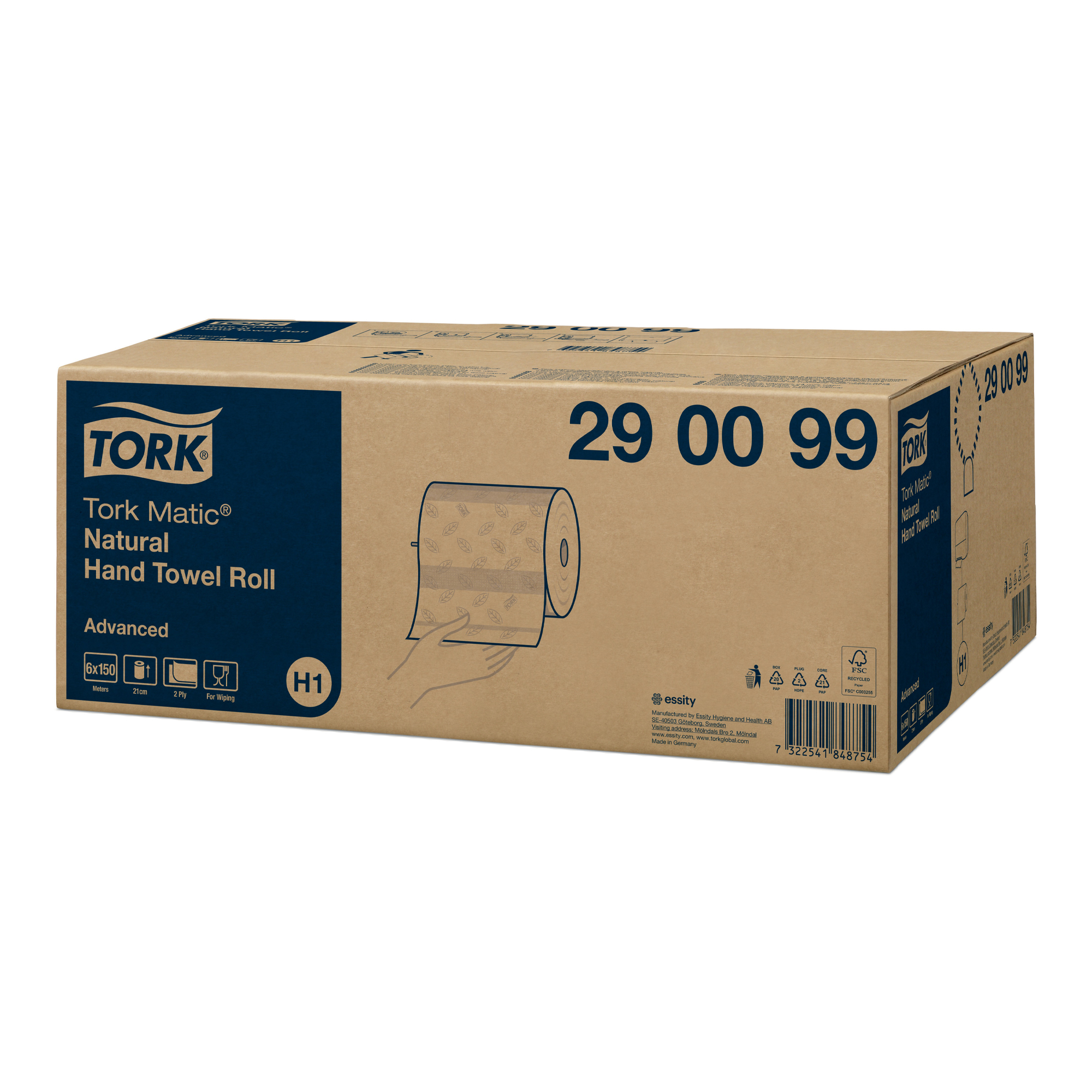 Tork 290099 Matic Advanced Natur Rollenhandtuch 2-lagig