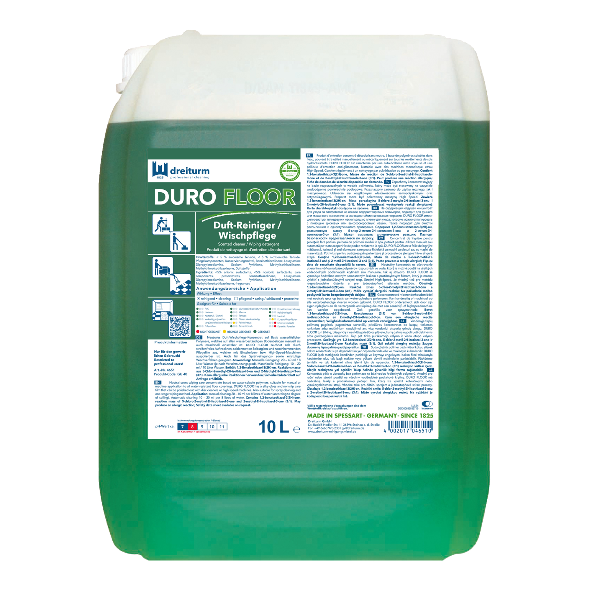 Dreiturm DURO FLOOR Duft-Reiniger Wischpflege