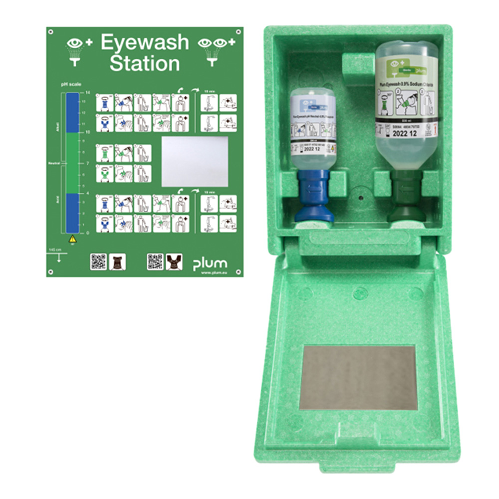 Plum Augen-Notfallstation in Wandbox mit 2 Flaschen