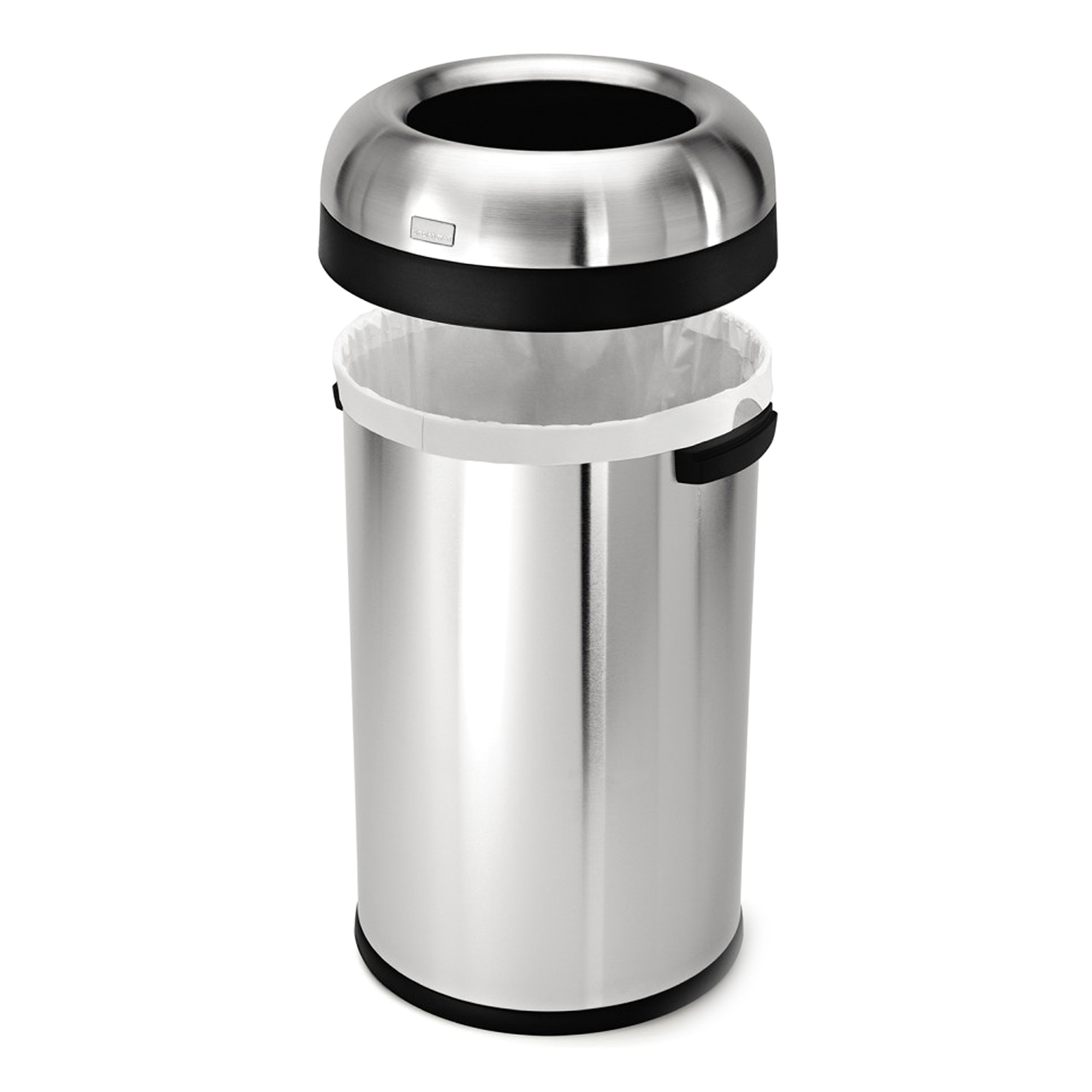 Simplehuman Open Top Abfallbehälter Edelstahl offen 80 Liter